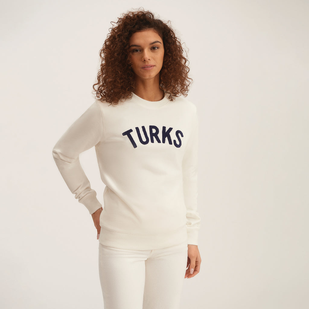 White Turks Embroidered Crewneck